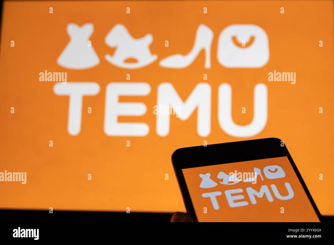Das Temu-Logo ist in dieser Abbildung zu sehen, die am 23. Dezember ...