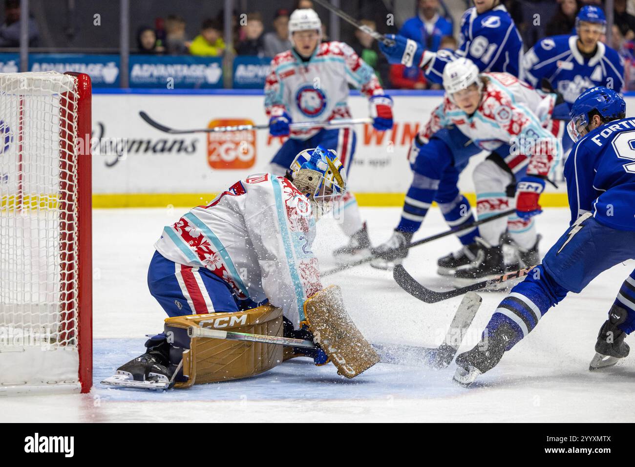 Rochester, New York, USA. Dezember 2024. Der Rochester-Amerikaner ...