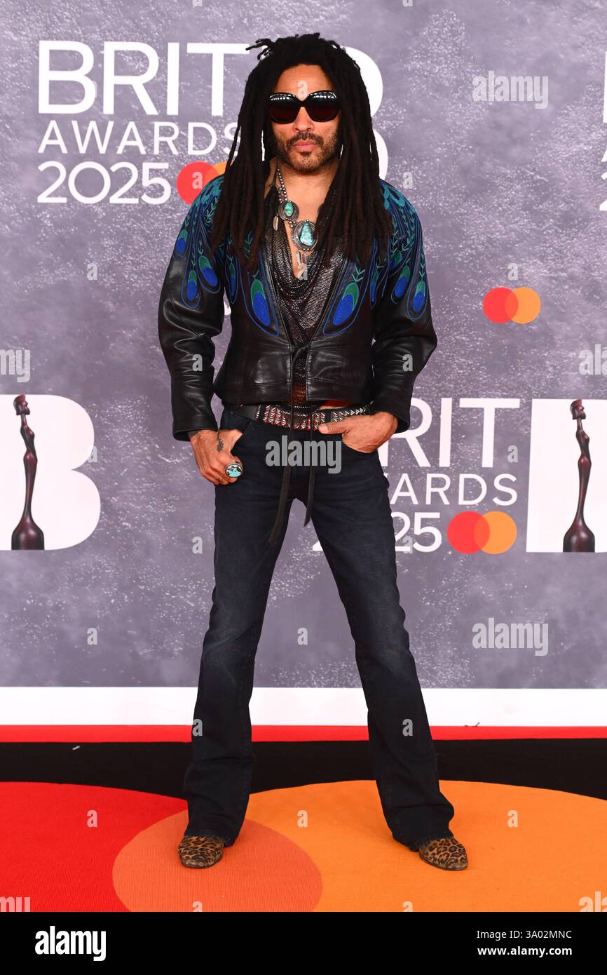 London, Großbritannien. 1. März 2025. Lenny Kravitz kommt für die BRIT ...
