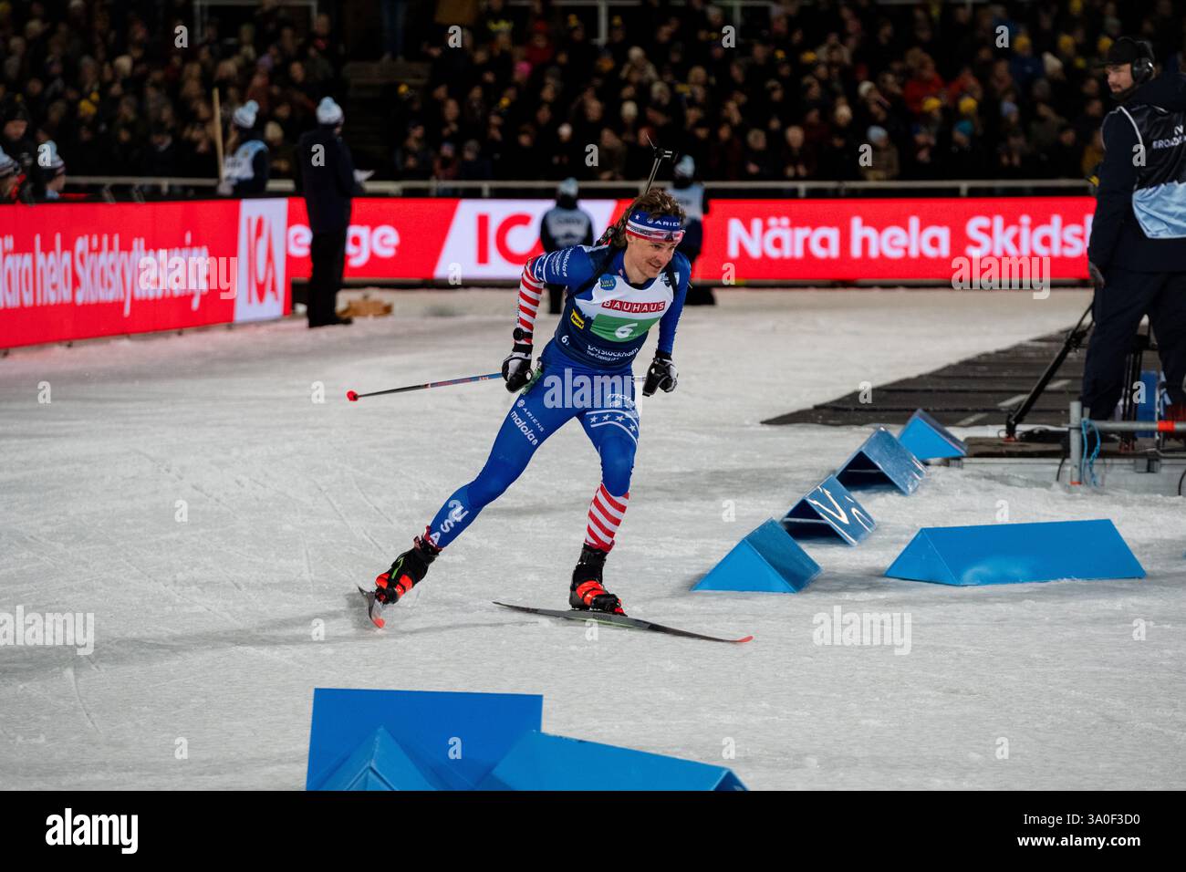 Stockholm Olympiastadion, Schweden, 3. März 2025. Campbell Wright aus den USA beim ...