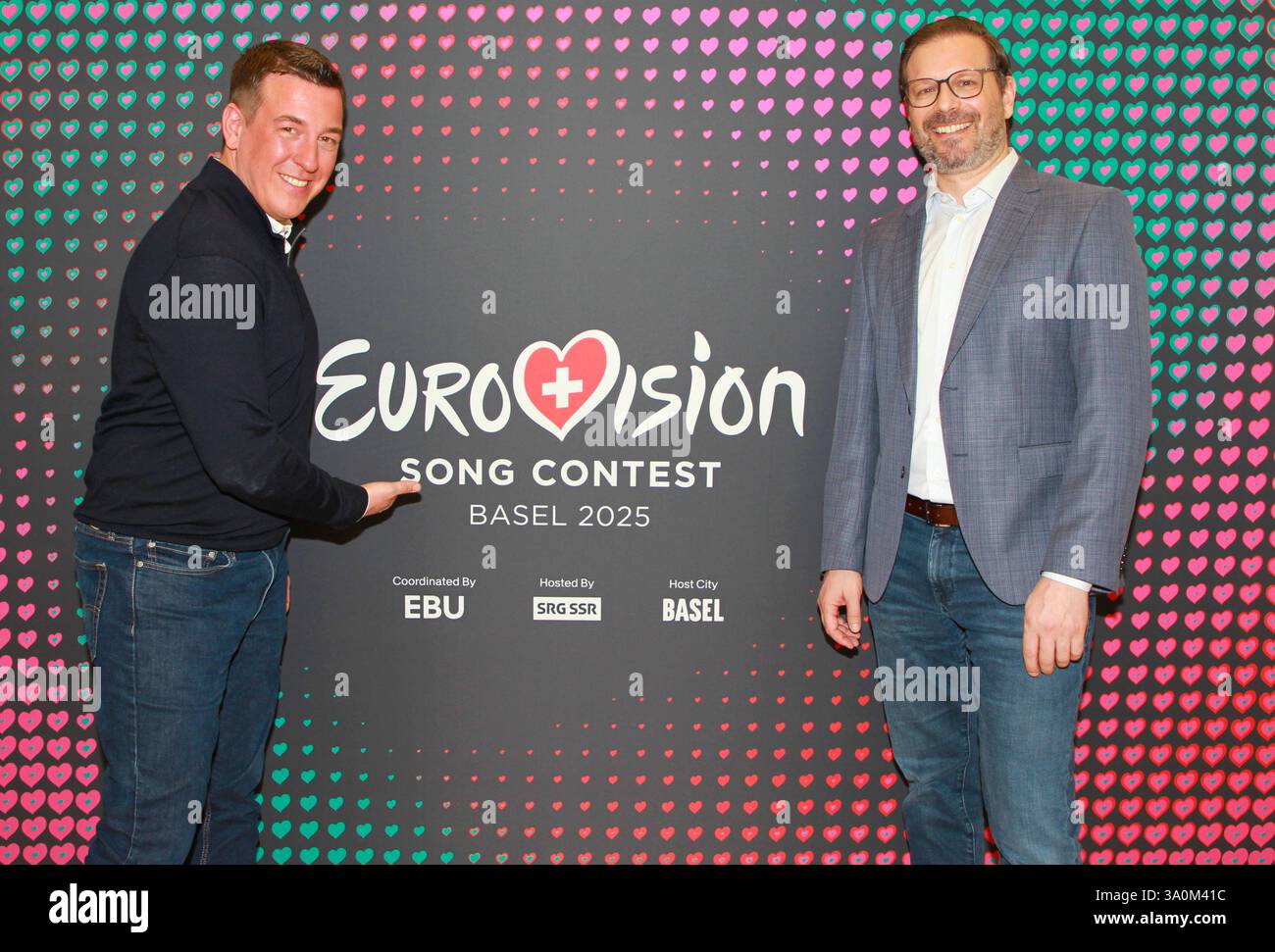 Basel, Schweiz - 04. März 2025: Eurovision Song Contest, ESC 2025: Reto ...