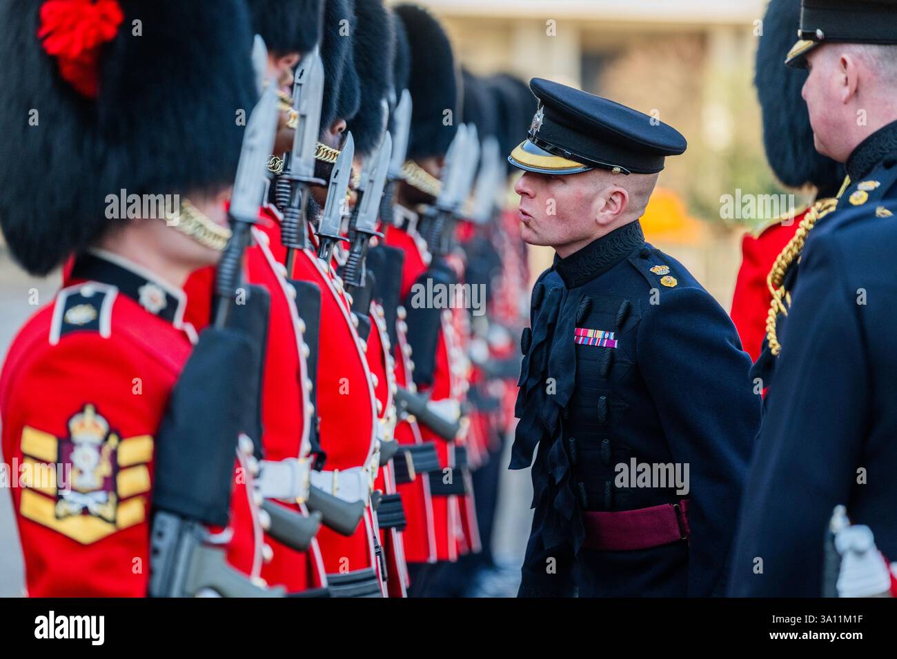 London, Großbritannien. März 2025. Die Coldstream Guards und ihre ...