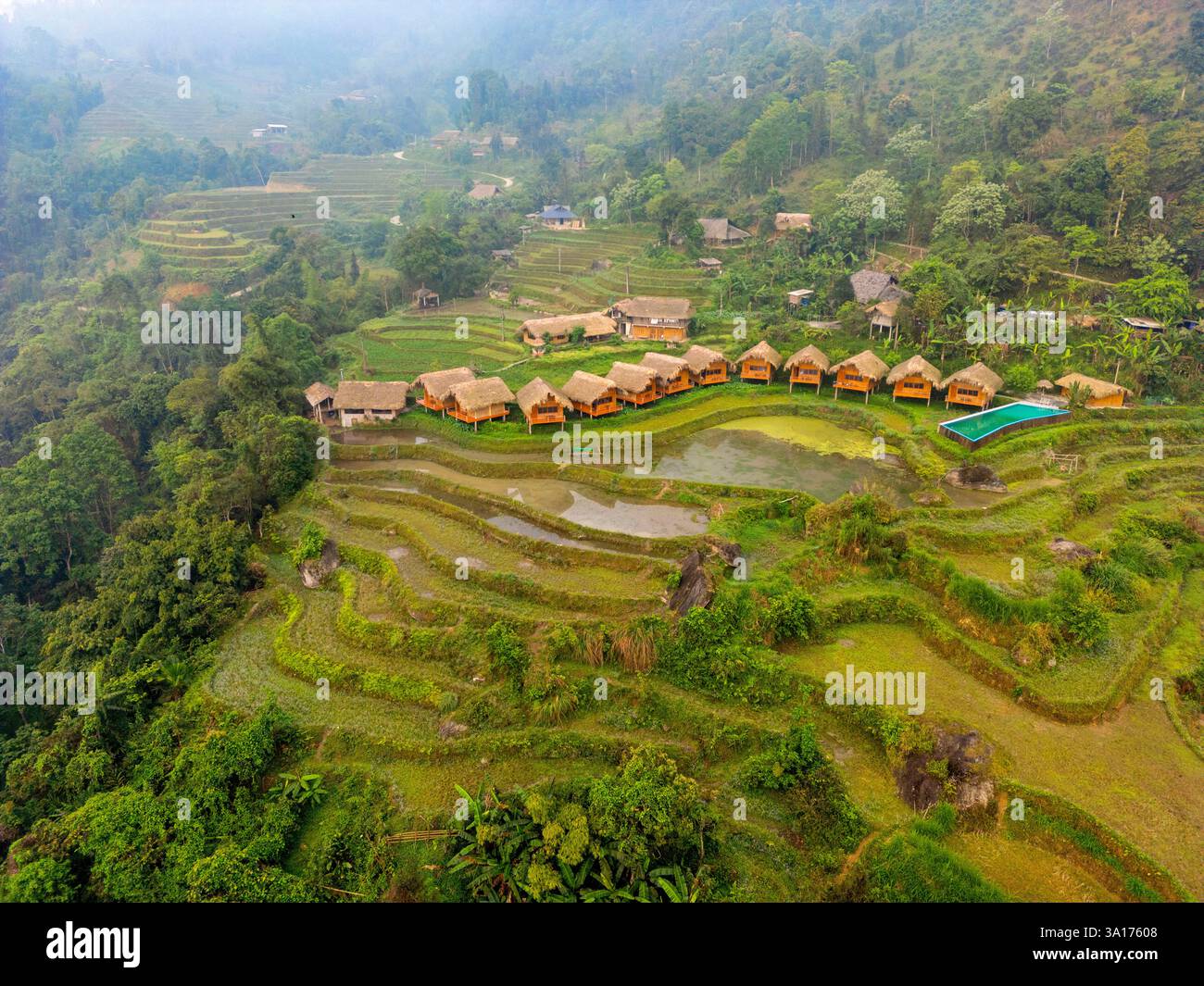 Vietnam, Upper Tonkin, Provinz Ha Giang, Ha Giang Loop oder Ha Giang Loop, Quan Ba, Dao Lodge ...