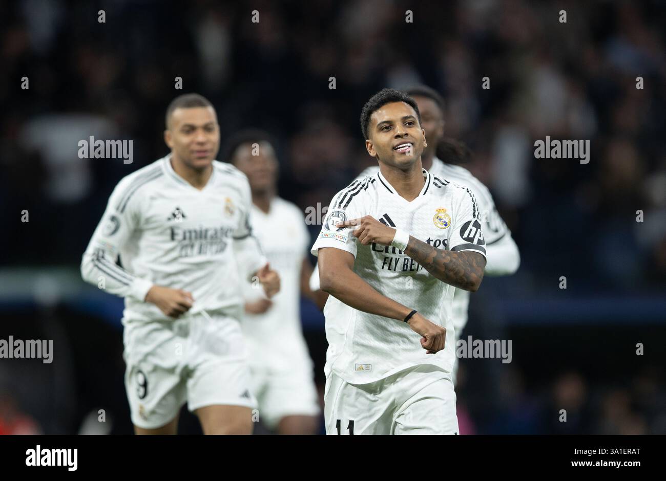 Madrid, 04.03.2025. Das Achtelfinale der Champions League wurde im Santiago Bernabéu Stadion ...