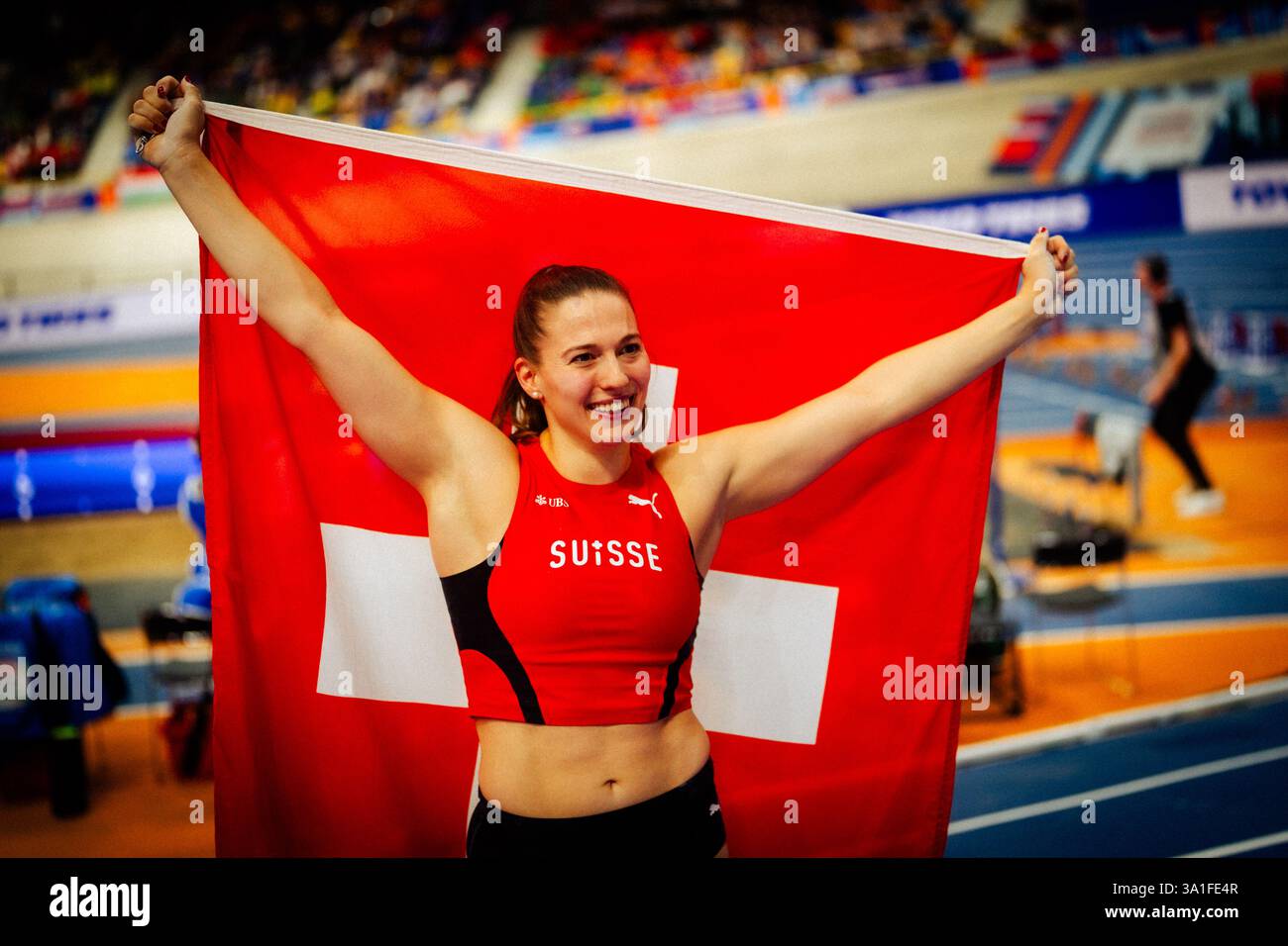 Angelica Moser (SUI) während der Leichtathletik ...