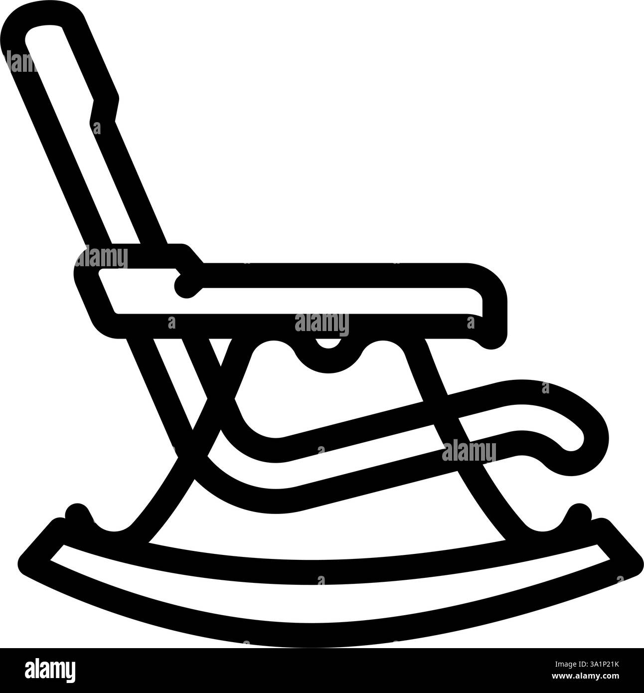 Schaukelstuhl Redneck Linie Symbol Vektor Illustration Stock ...