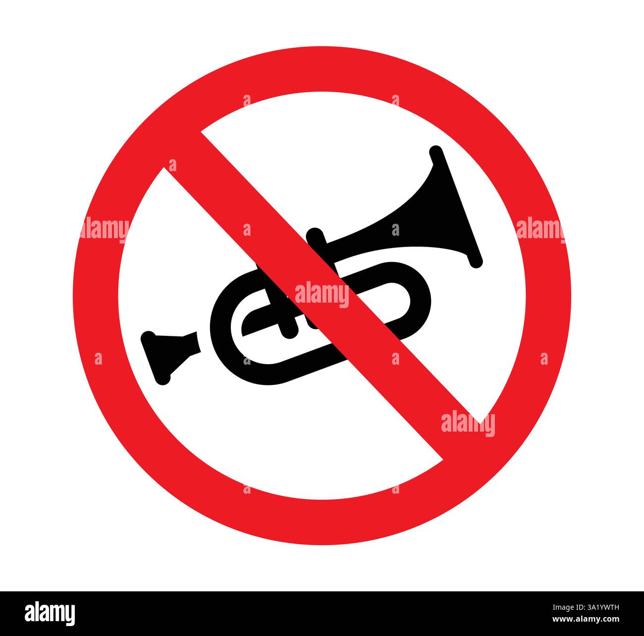 Kein Hupen-Symbol Clipart-Zeichen. Straßenwarnung kein Hupe Clip Art ...