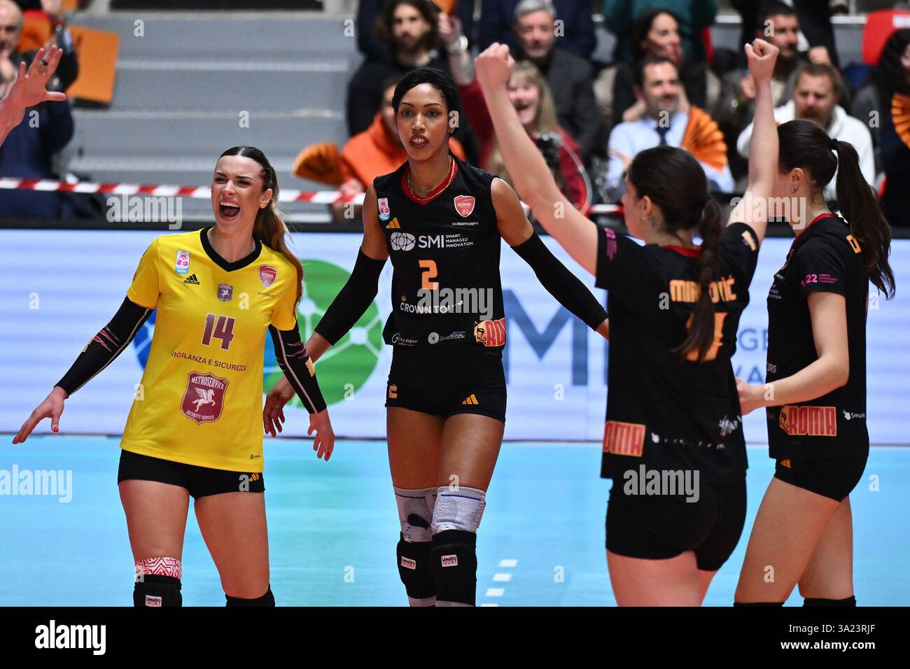 Giorgia Zannoni vom Roma Volley Club und Wilma Salas vom Roma Volley ...