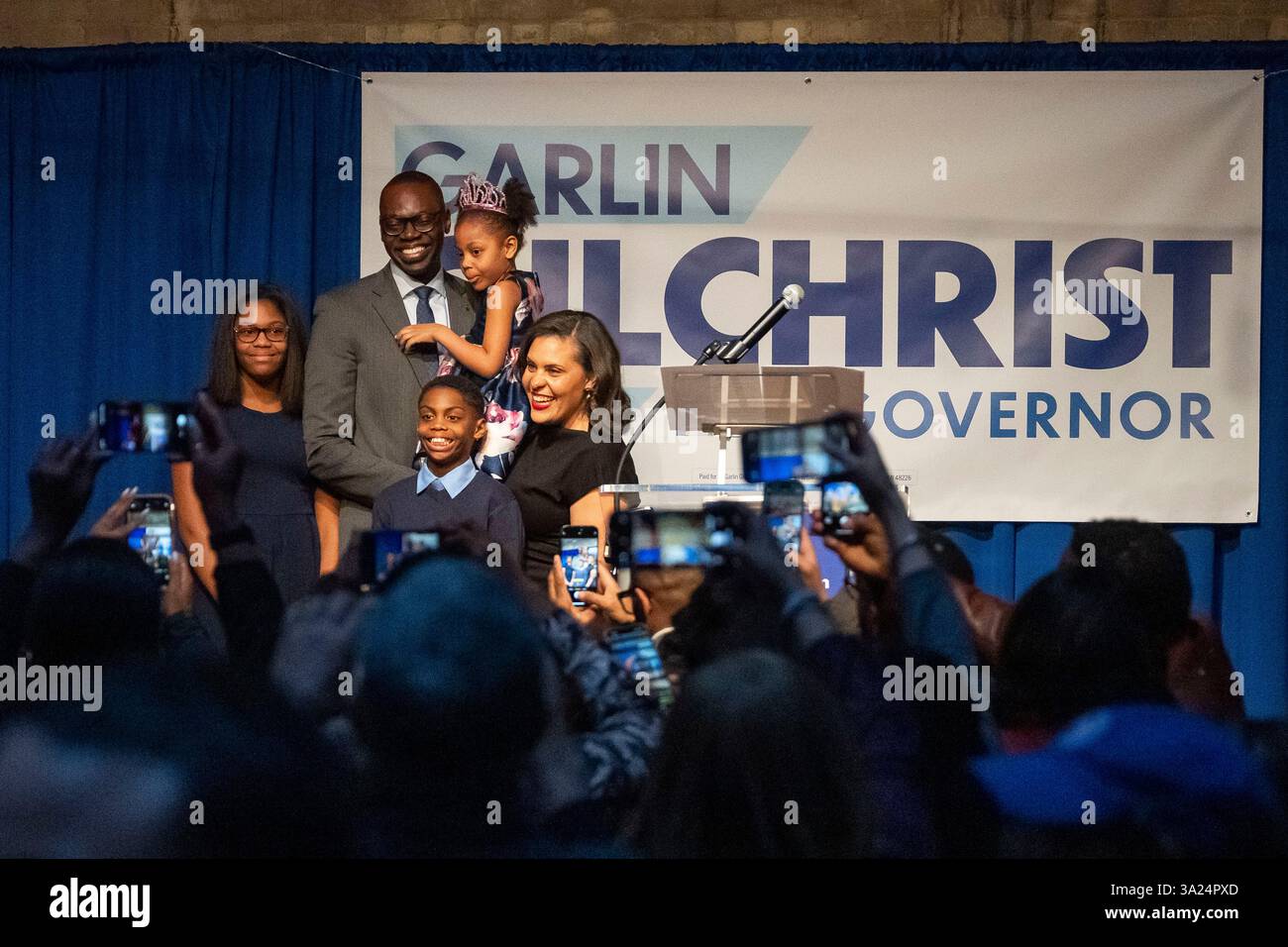 Michigan Lt. Gov. Garlin Gilchrist II poses for a photo with his wife ...