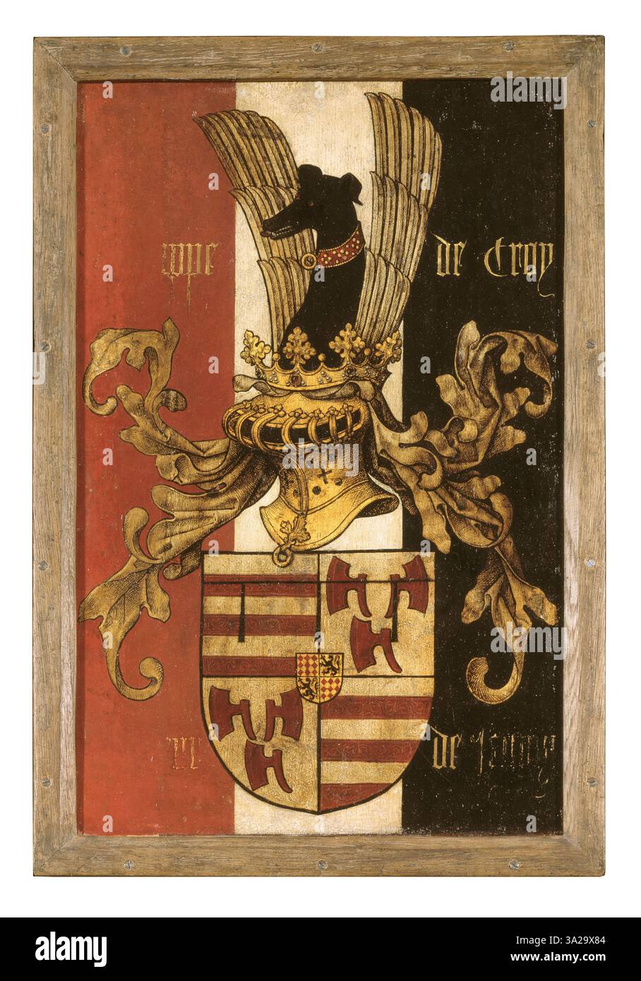 Rogier van der Weydens „Wappen der Familie von Croy“ aus dem Jahr 1460 ...