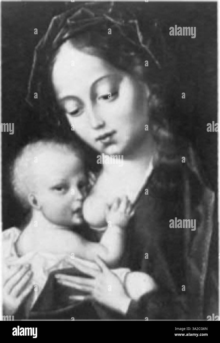 Joos van Cleve, Jan Provost und Joachim Pateniers Öltafel zeigt die Madonna mit Christkind, ein ...