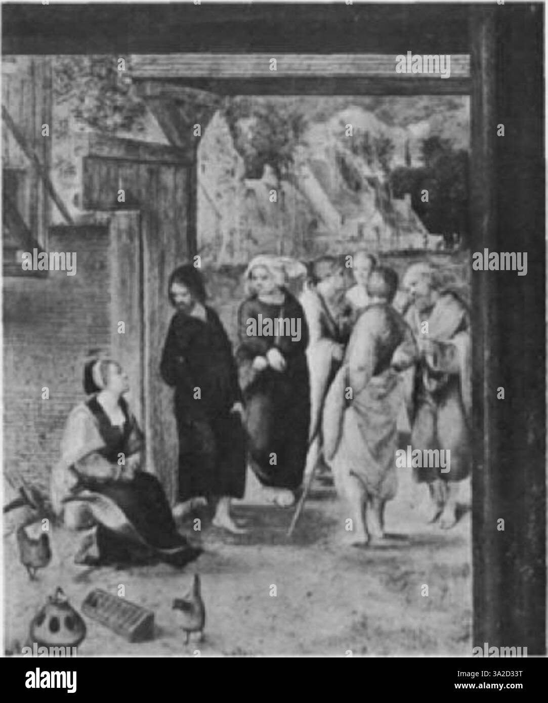 Dieses Gemälde von Jan van Scorel und Pieter Coeck van Aelst zeigt naturalistische religiöse ...
