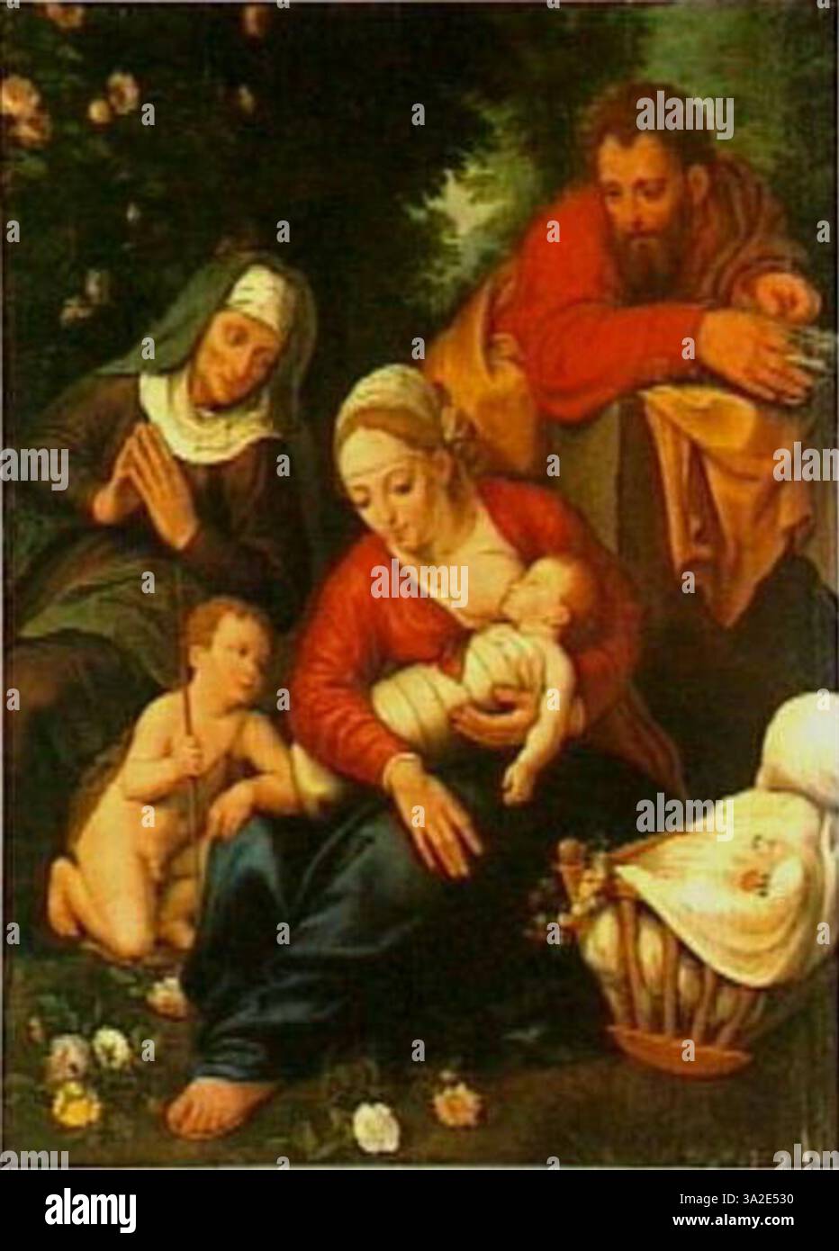 Eine abgeschnittene Version des Gemäldes aus den 1620er Jahren nach Cornelis van Cleve und Jan ...