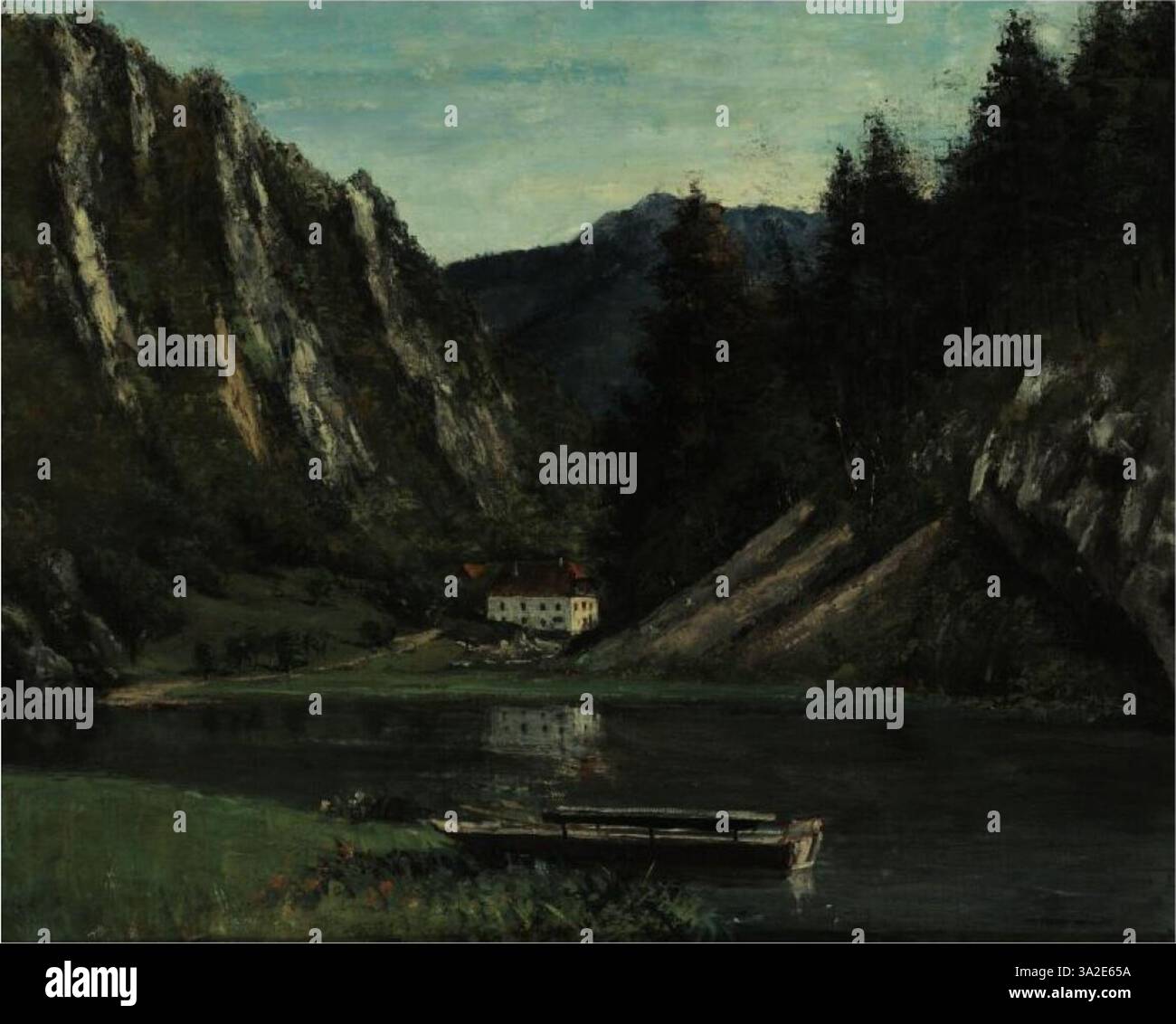 Dieses Gemälde aus Los 54, Fernier 1003, zeigt Courbets Beherrschung ...