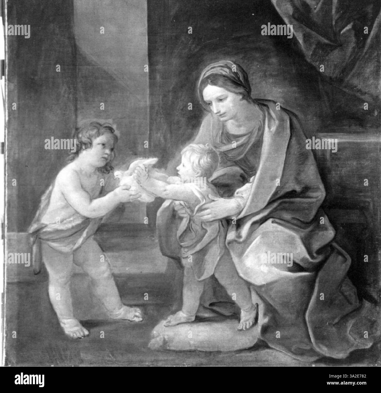 Dieses Gemälde von Guido Reni zeigt die Madonna mit dem Christuskind und Johannes dem Täufer als ...