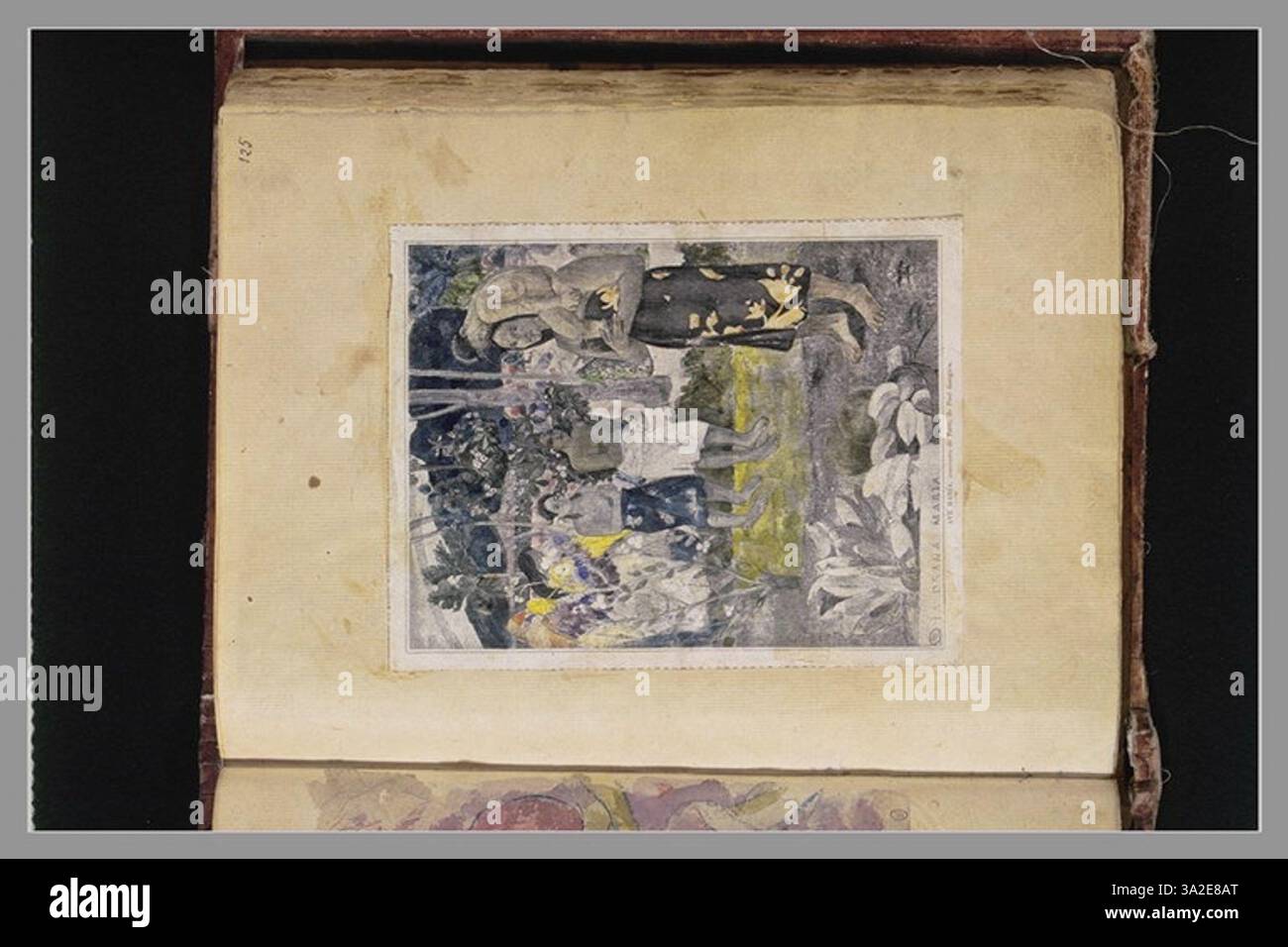 Diese Skizze von Paul Gauguin, RF 7259, zeigt seine Liebe zum Detail in ...