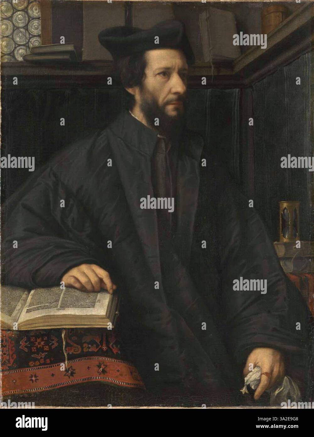 Dieses Porträt von Moretto da Brescia aus der Zeit um 1545–50 zeigt ...