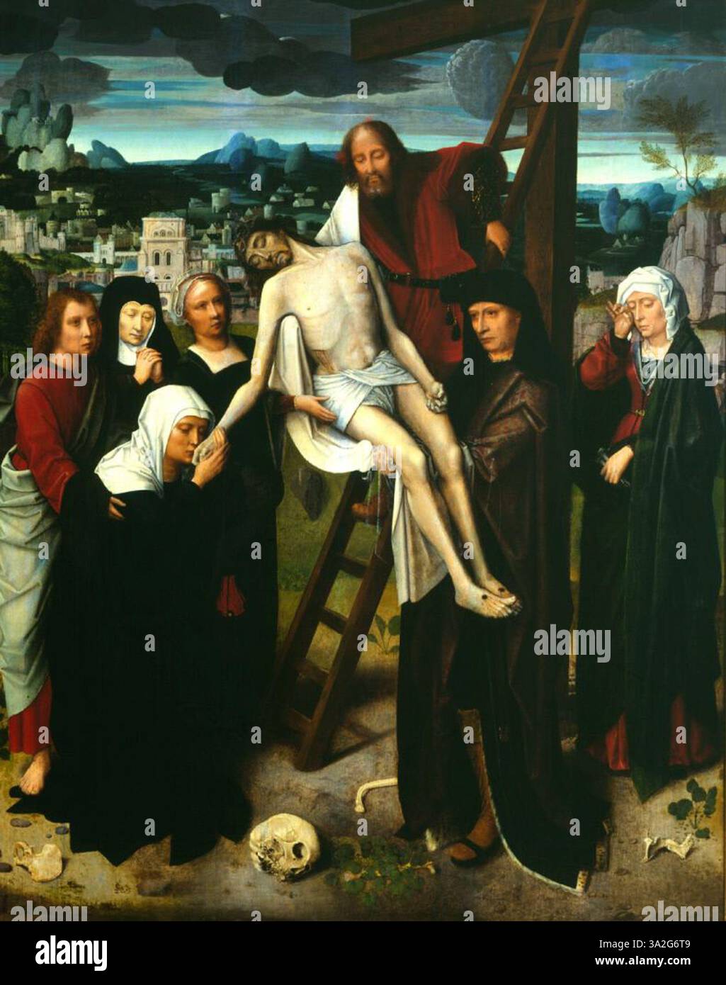 Adriaen Ysenbrandts „Abstieg vom Kreuz“ (um 1525) schildert den Moment, in dem der Leichnam ...