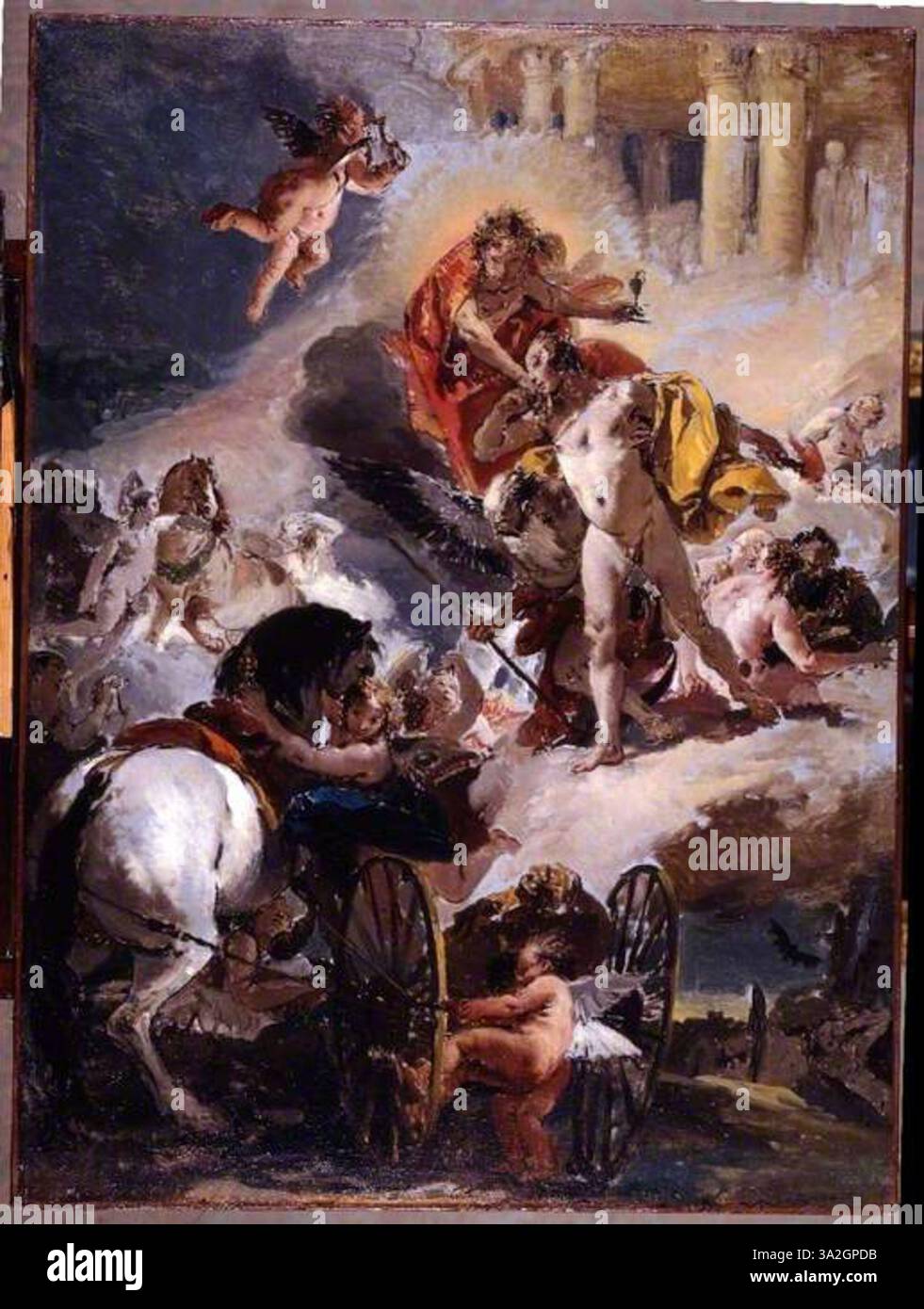 Dieses Gemälde von Giovanni Battista Tiepolo stellt den mythologischen Moment dar, in dem die ...