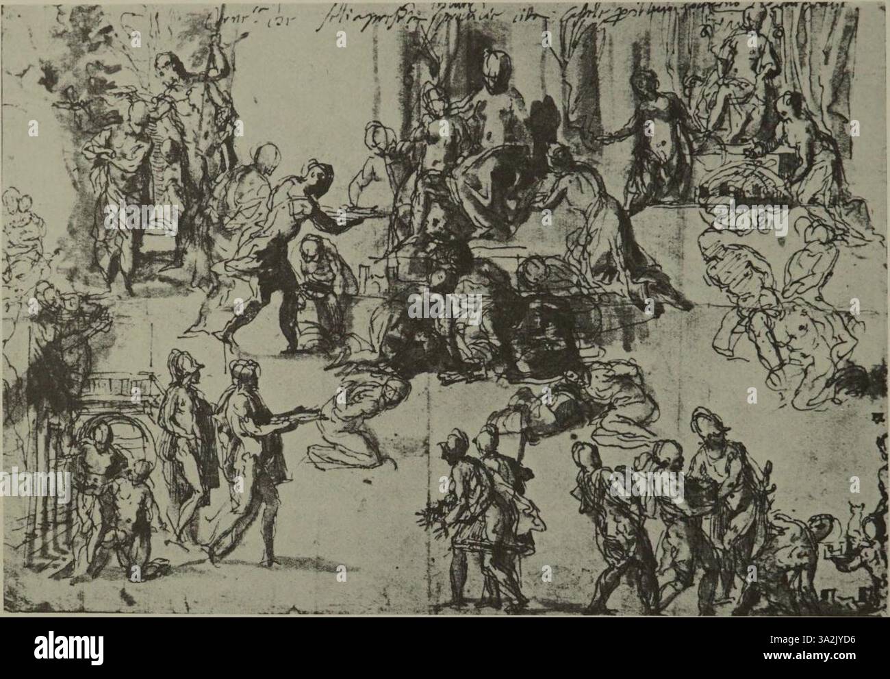 Dieses Gemälde von Paolo Veronese zeigt komplizierte Figuren in einer ...