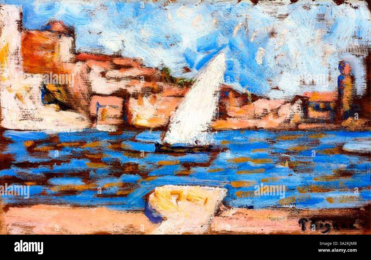 Paul Signac verwendet Pointillismus, um eine lebendige Darstellung ...