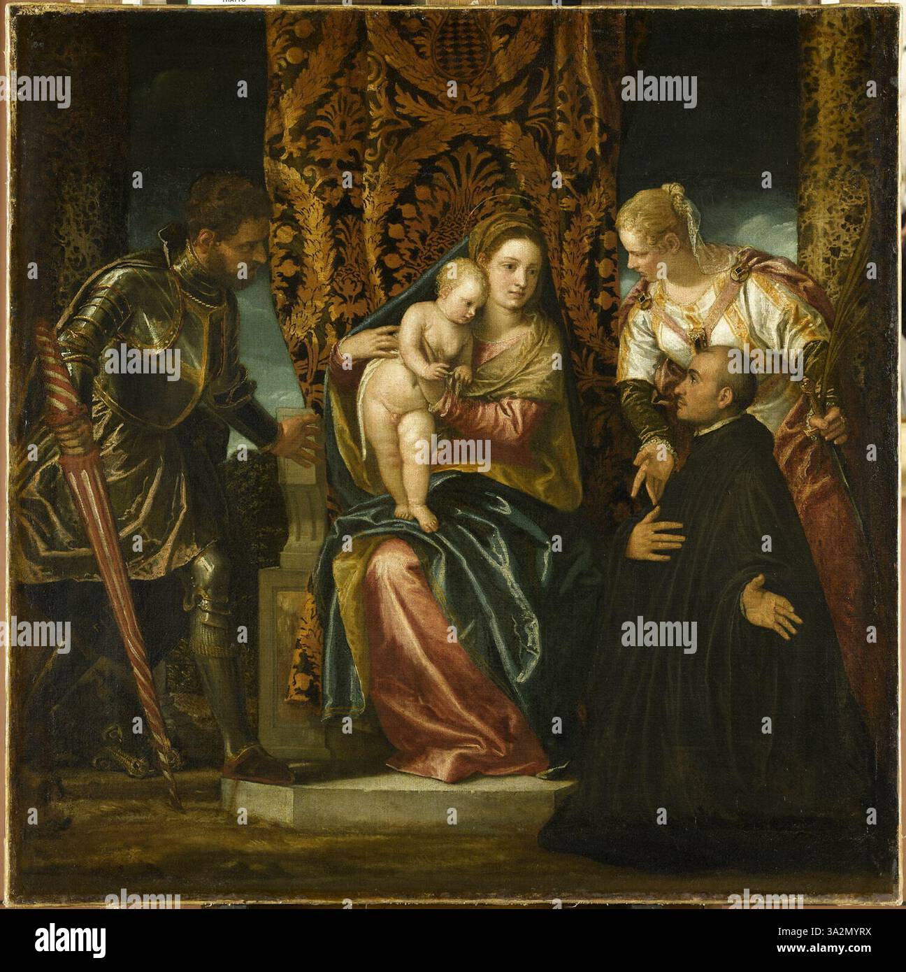 Das Vierge à l’Enfant avec saint Georges et sainte Justine von Paolo Veronese stellt die ...