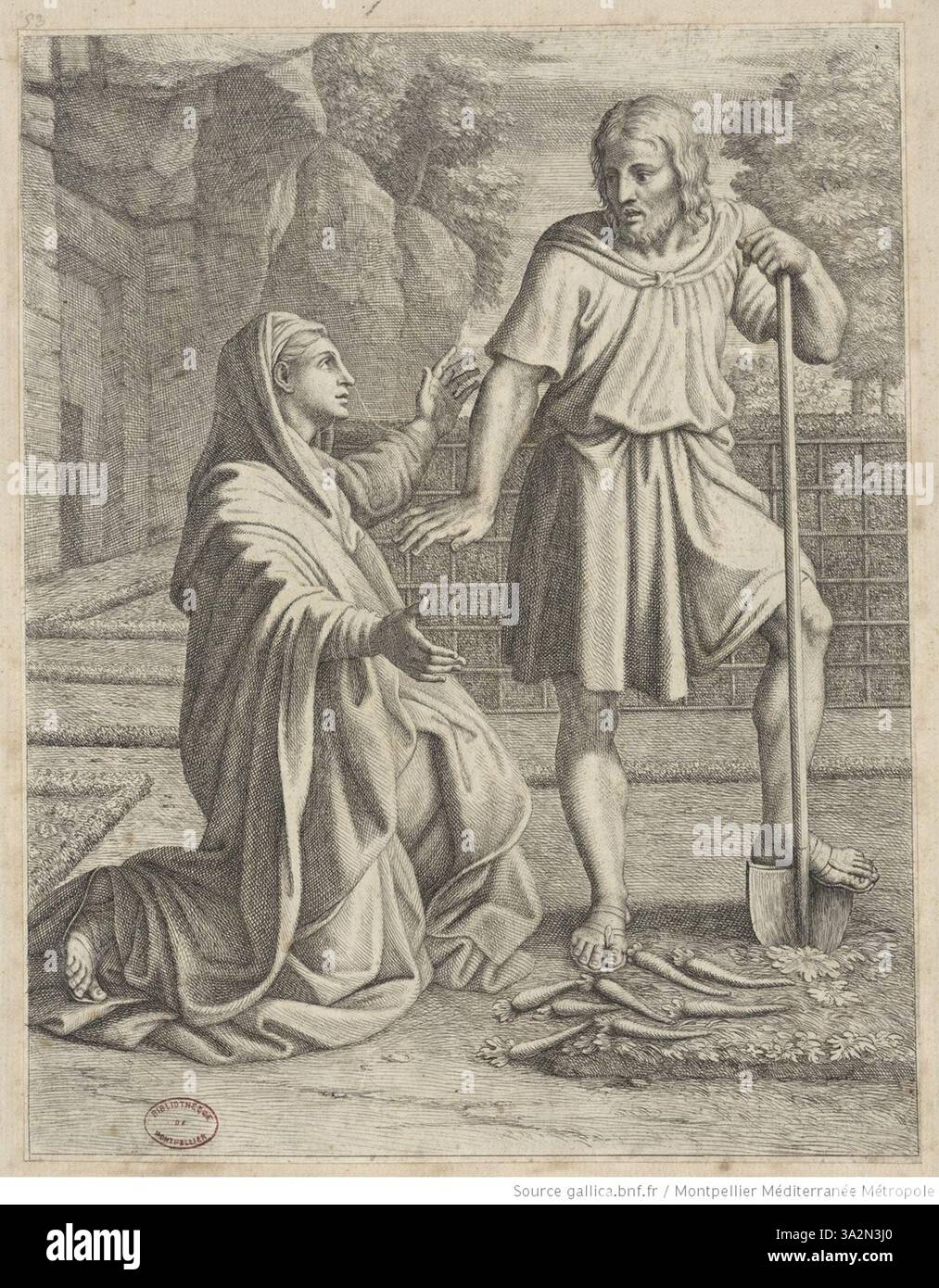 „Noli me tangere“ von Pietro del Pò zeigt den Moment, in dem Christus Maria Magdalena nach ...