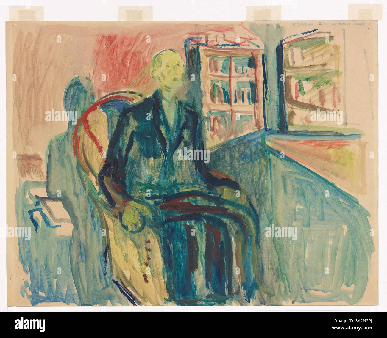 Edvard Munchs Selbstporträt: Viertel hinter zwei in der Morning, gemalt ...