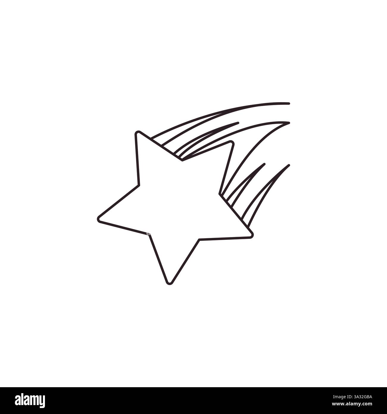 Shooting Star Emoji Symbol Symbol Symbol Vektor Illustration Stock ...