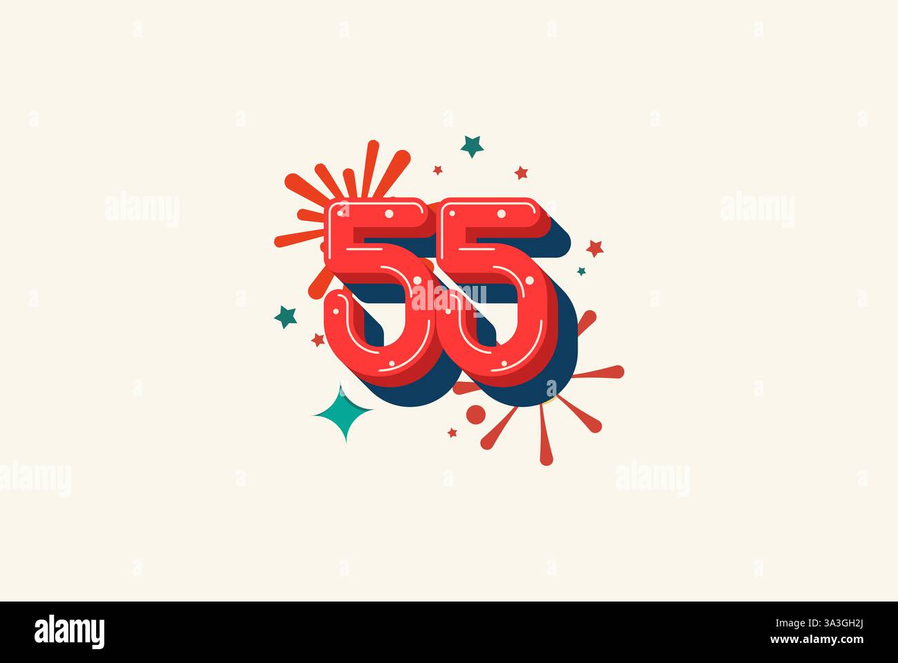 Happy birthday zum 55 geburtstag Stock-Vektorgrafiken kaufen - Alamy