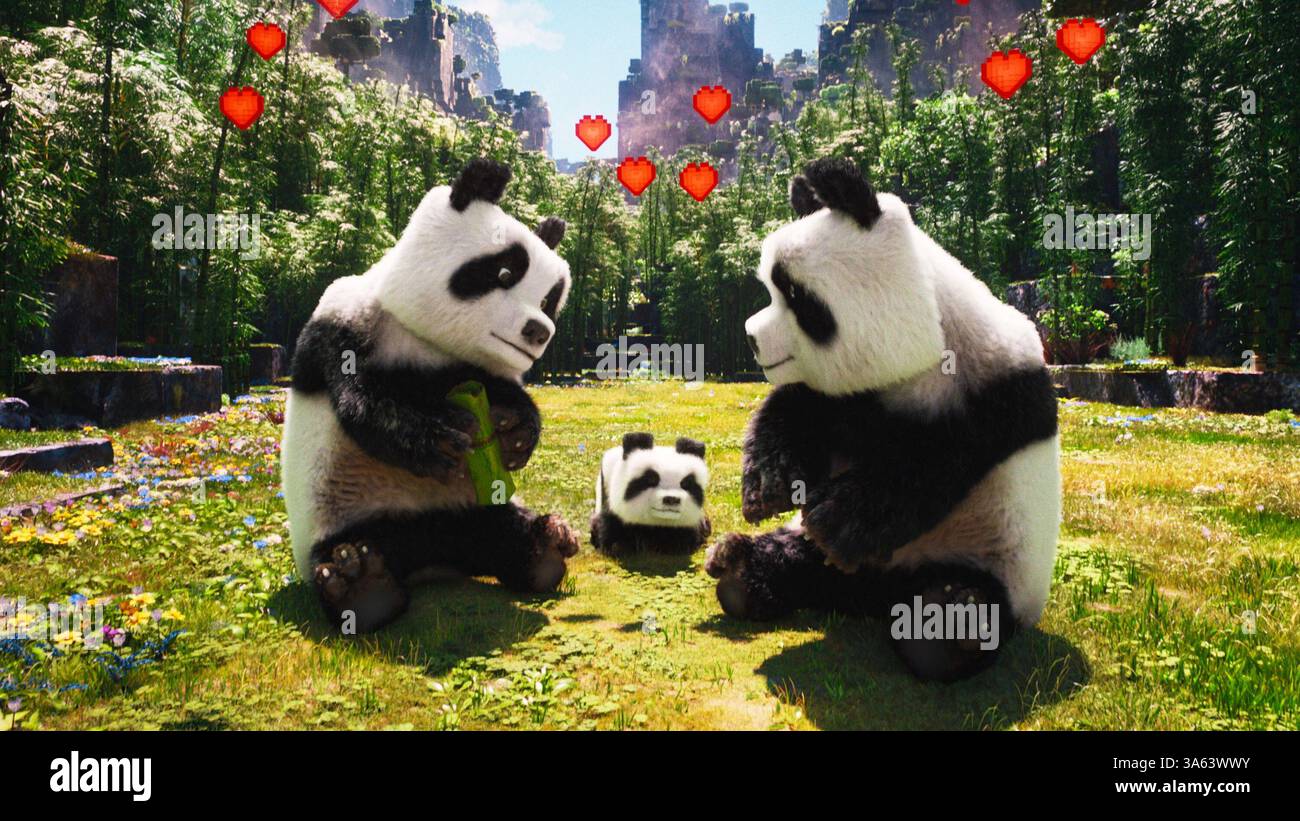 A MINECRAFT MOVIE (ALIAS MINECRAFT: THE MOVIE), PANDAS, 2025. © Warner ...