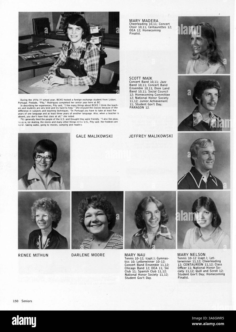 Das Brooklyn Center High Yearbook von 1977 dokumentiert die Aktivitäten ...