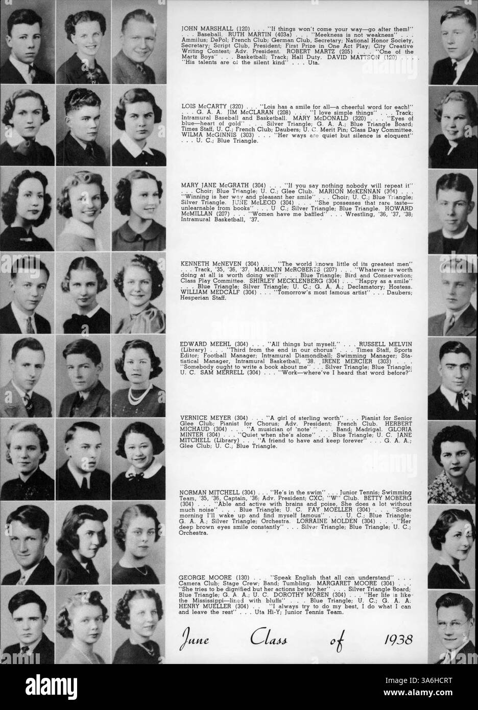 Diese Ausgabe 1938 des Hesperian Yearbook der West High School dokumentiert die Schlüsselmomente ...