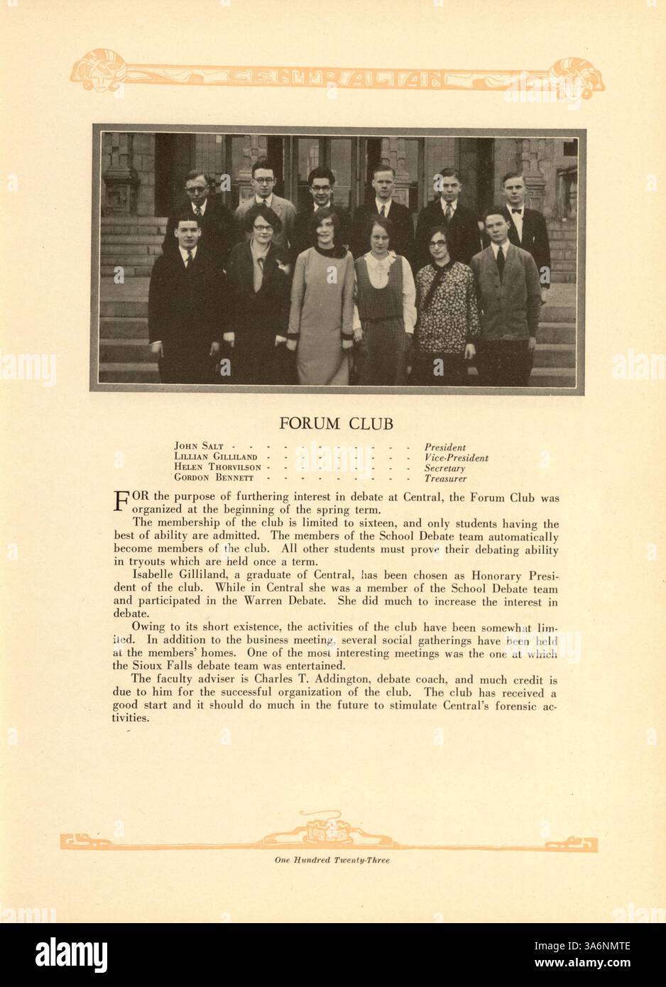 Das Centralian Yearbook von 1926 erfasst das Schuljahr an der Central High und dokumentiert die ...