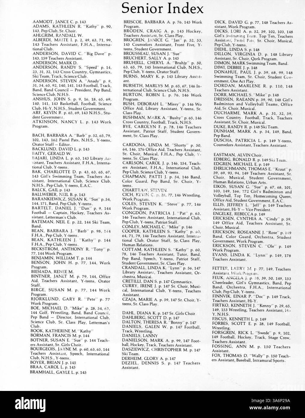 Das Jahrbuch 1972 der Patrick Henry High School bietet Einblicke in die ...