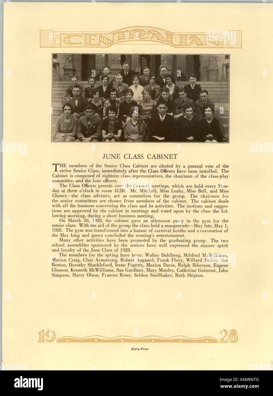 Das Centralian Jahrbuch 1928 dokumentiert das vielfältige Studentenleben, akademische Leistungen ...