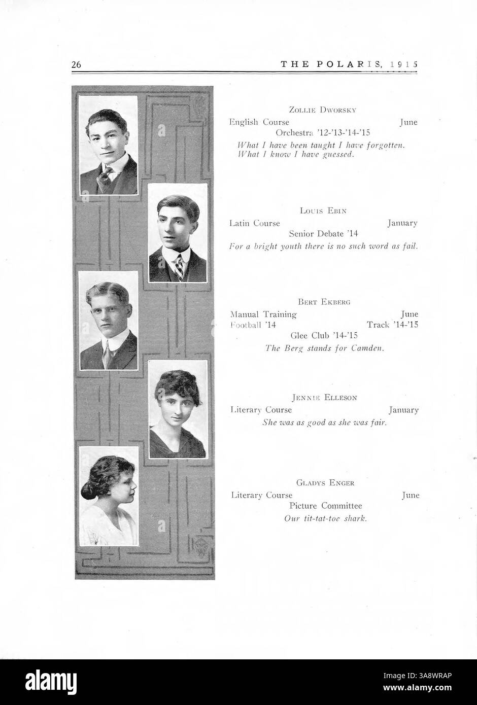 Diese Ausgabe von Polaris from North High School aus dem Jahr 1915 beleuchtet die akademischen ...