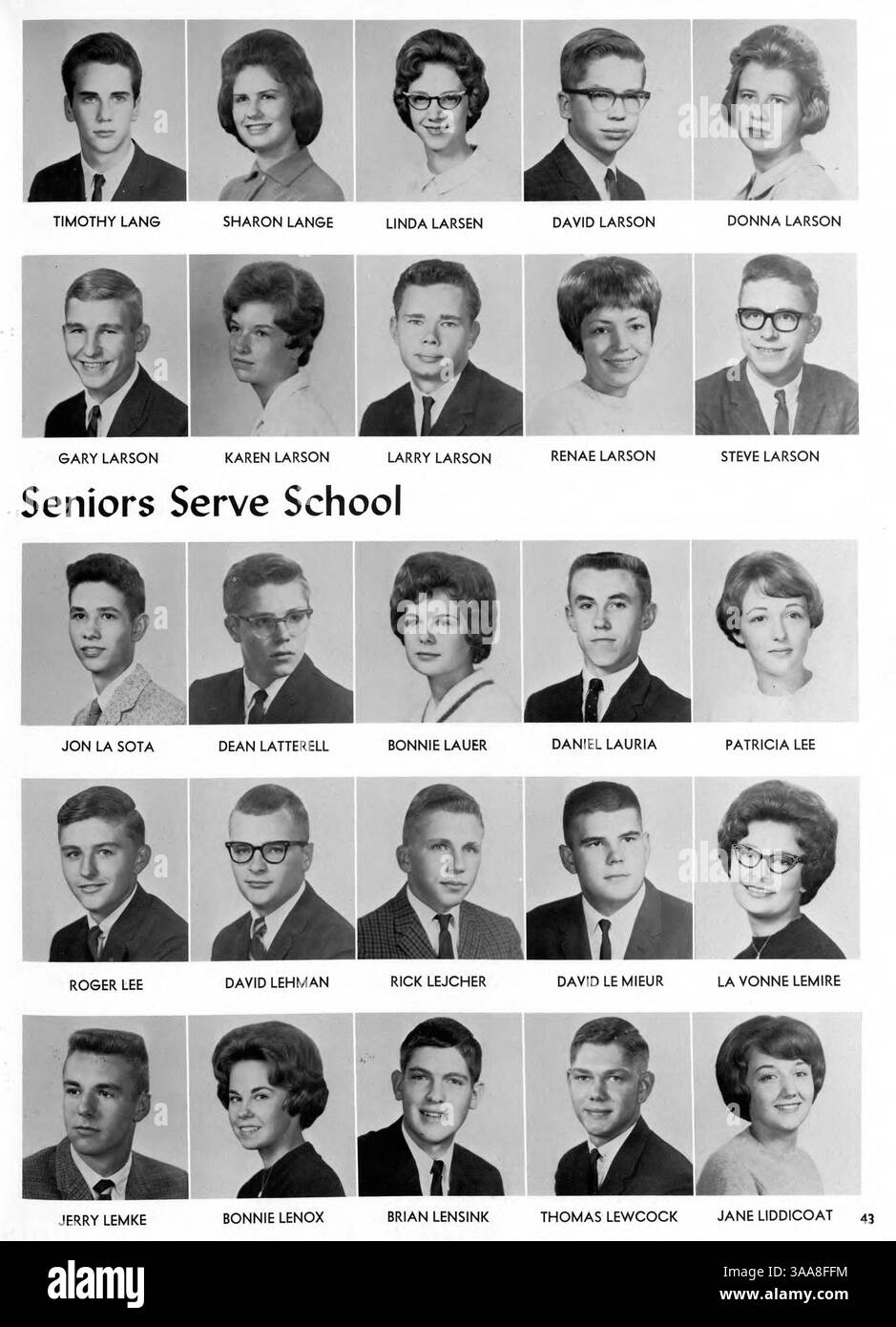 Das Robbinsdale High School Yearbook 1964, „The Robin“, beleuchtet die ...