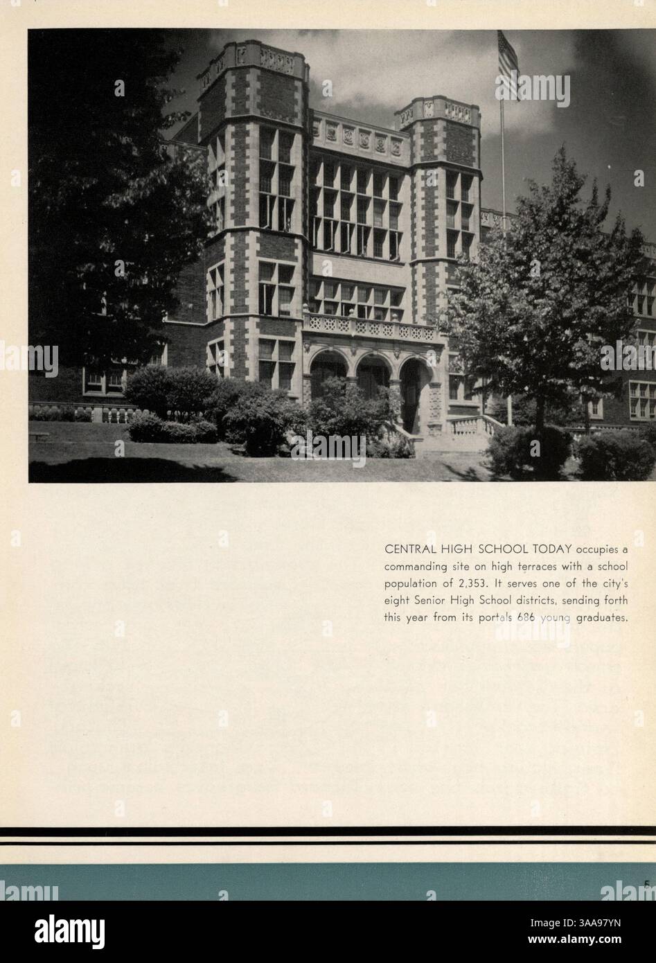 Das Jahrbuch der Central High School 1939, „Centralian“, dokumentiert ...