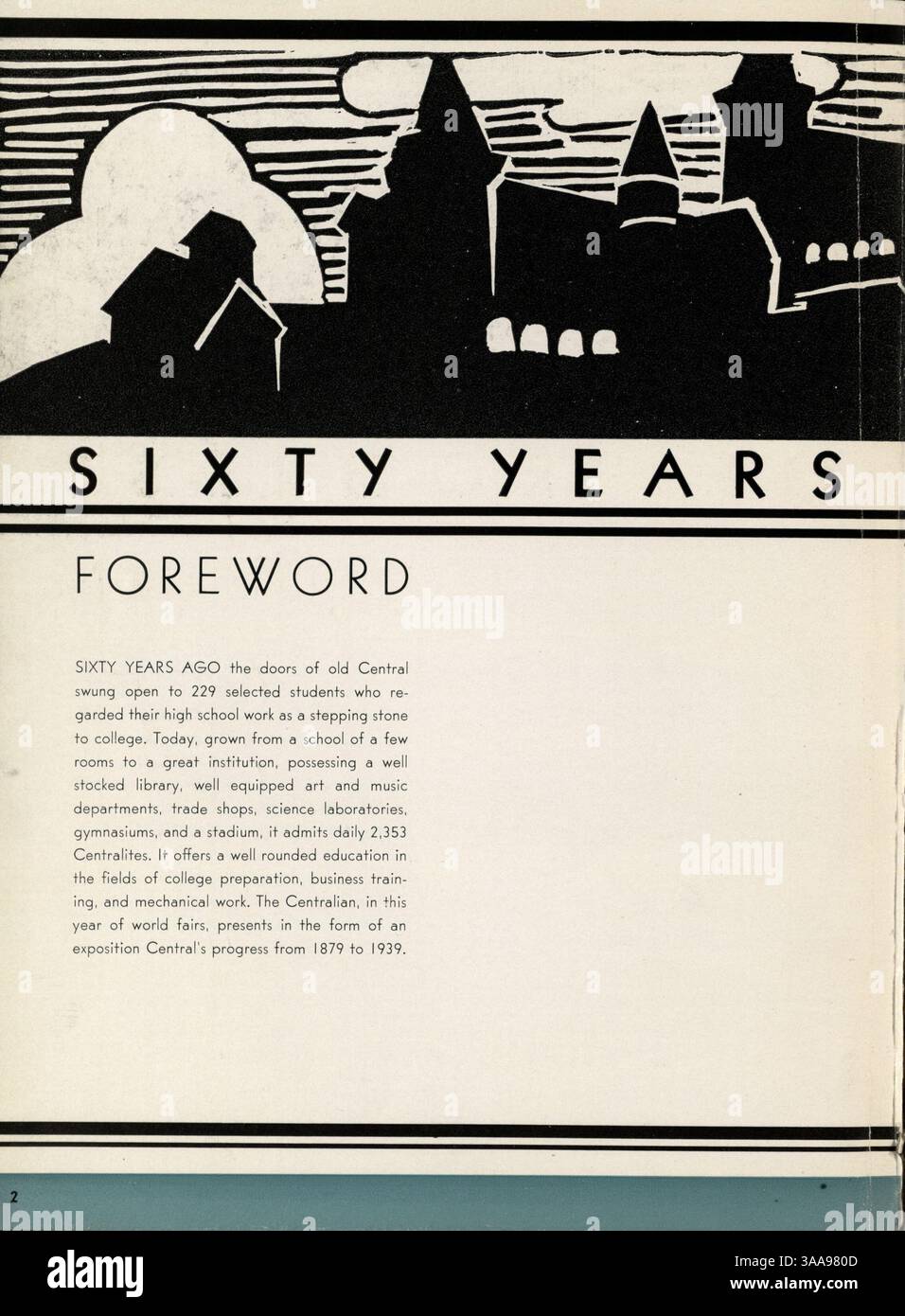 Das Jahrbuch der Central High School 1939, „Centralian“, dokumentiert ...