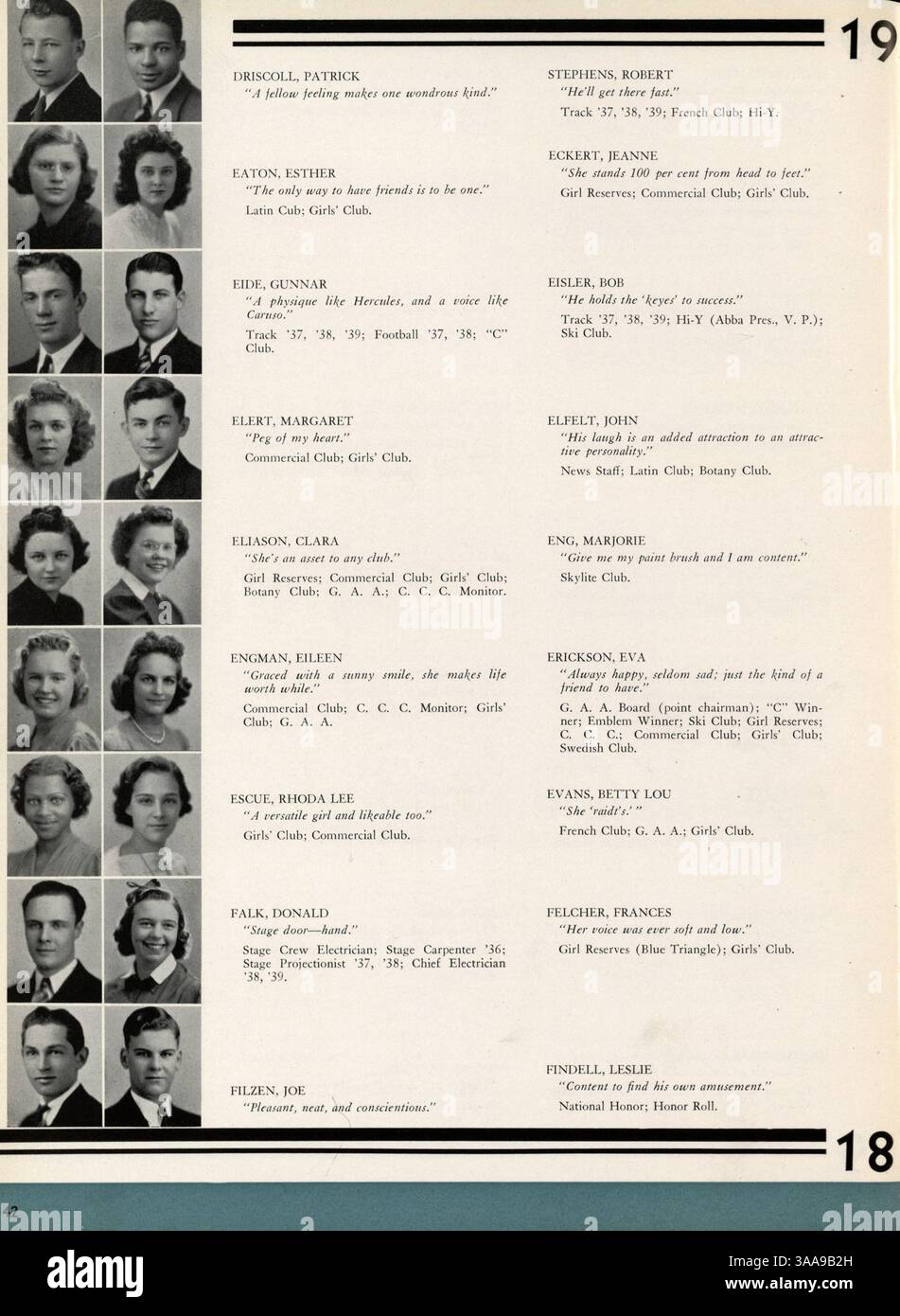 Das Centralian Jahrbuch 1939 fängt den Geist der Central High School ...