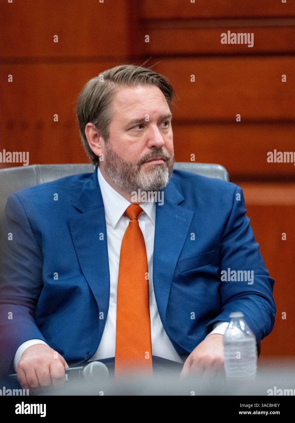 Austin Texas USA, 3. April 2025: JIM DAVIS, Präsident der Interim ...