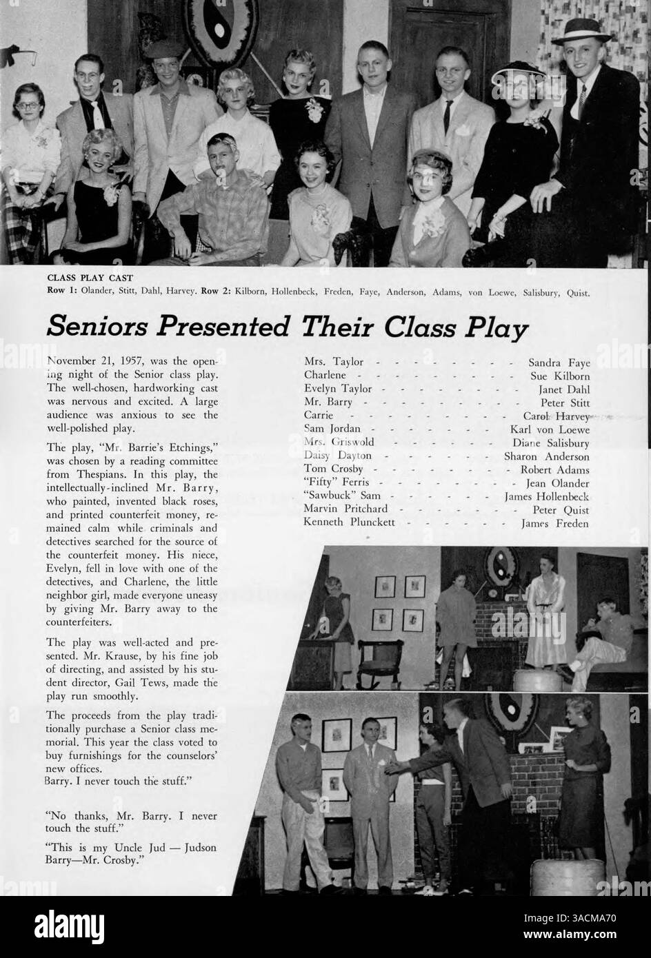 Das Wahian Yearbook 1958 der Washburn High School dokumentiert die Ereignisse, Sportmannschaften ...