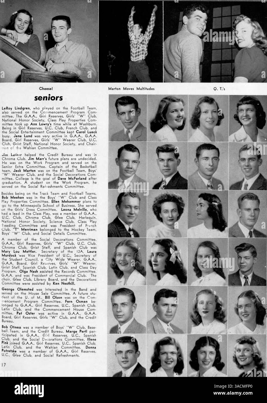Das Wahian Jahrbuch 1947 von der Washburn High School fängt das wesentliche des Schuljahres ein ...