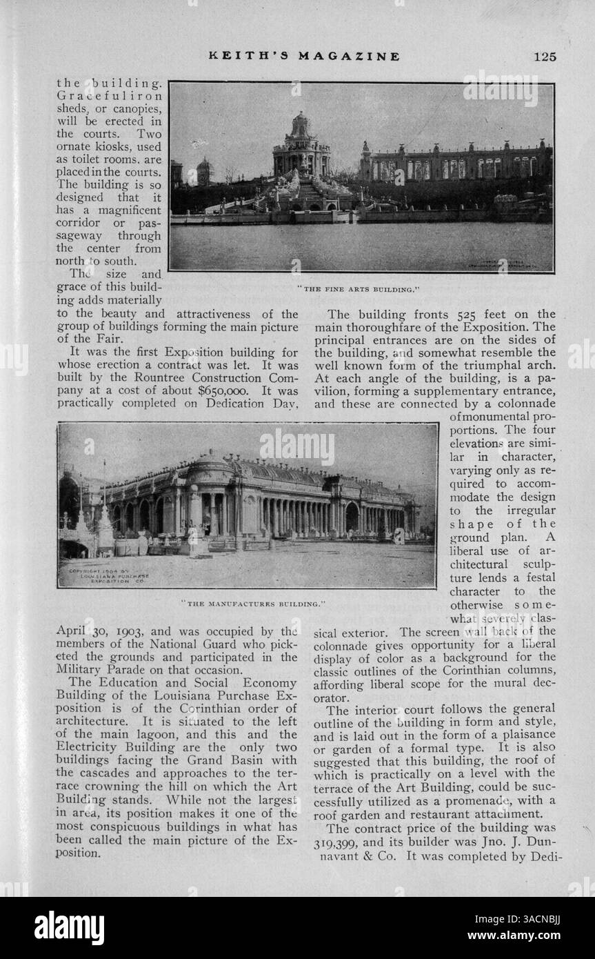 Keith’s Magazine, das 1904 von Walter J. Keith und Max L. Keith ...