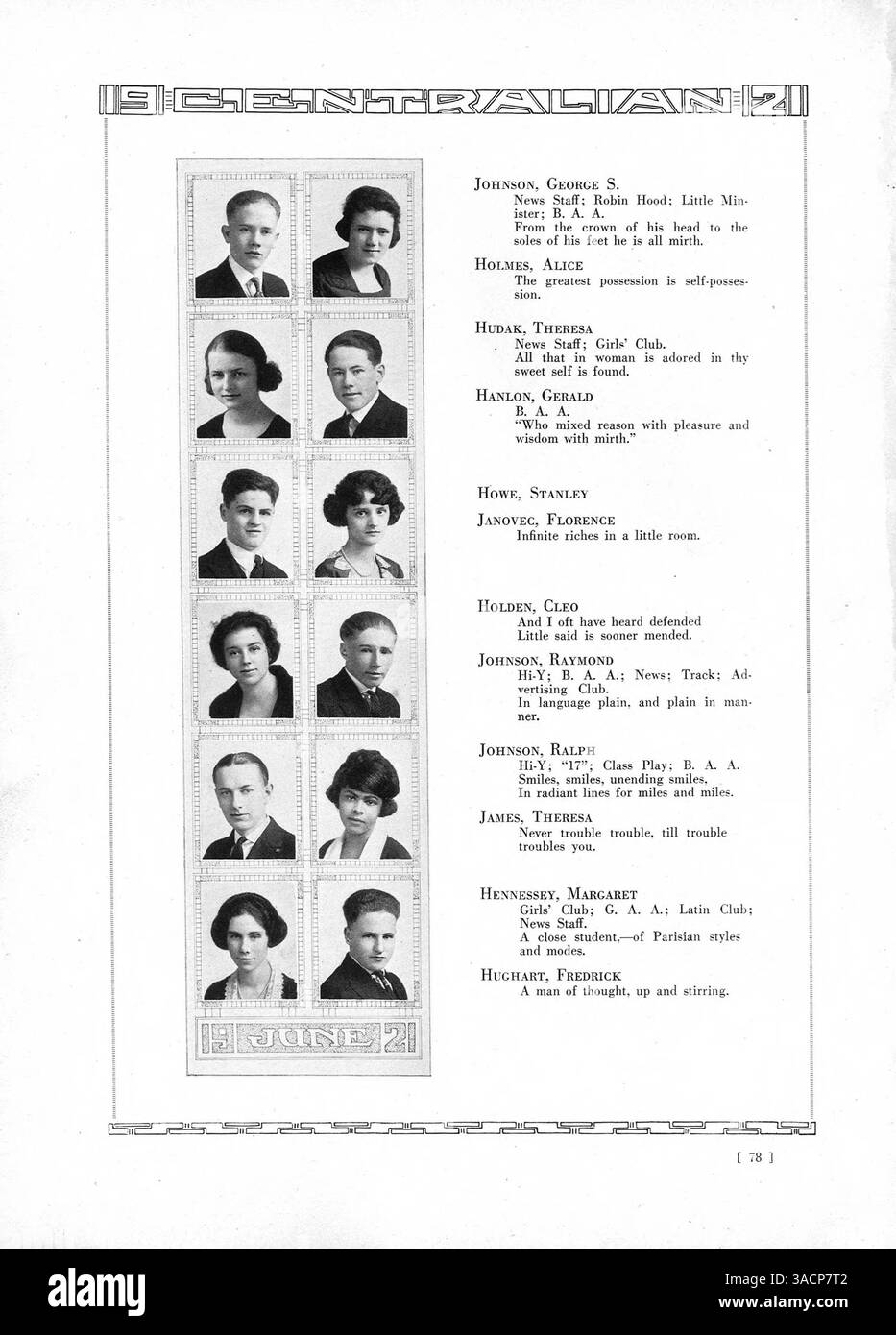 Das Centralian Yearbook 1921 ist eine historische Aufzeichnung des Studierendenlebens an der ...