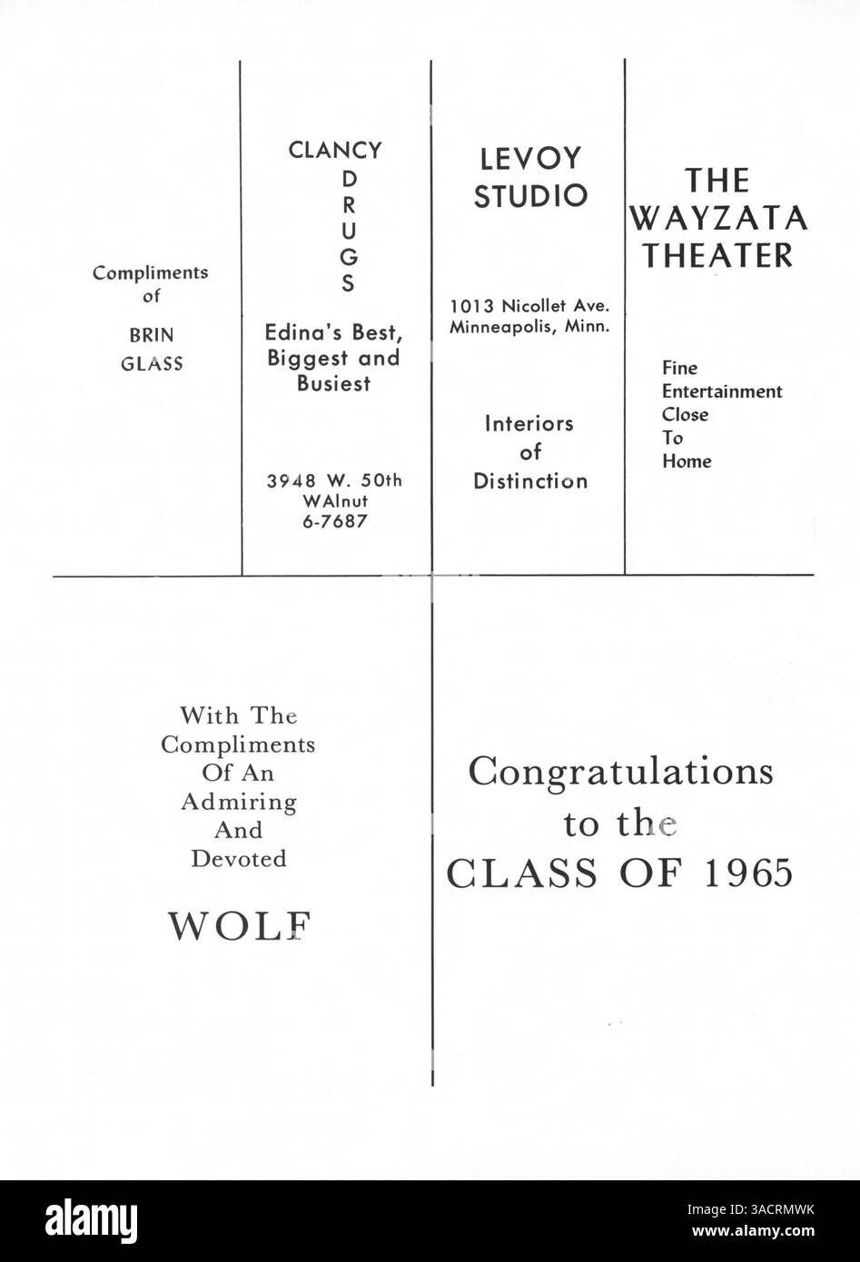 Diese Ausgabe 1965 des Northrop Collegiate Yearbook mit dem Titel Tatler erinnert an die ...