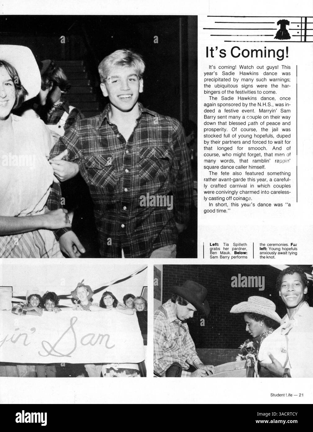 Das Tiger Yearbook 1985 von der South High beleuchtet die Leistungen ...