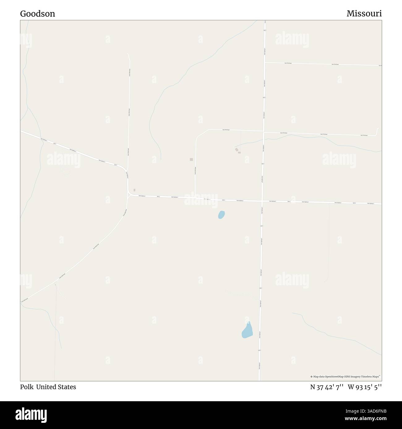 Goodson, Polk, USA, Missouri, N 37 42' 7''', W 93 15' 5''', Karte ...