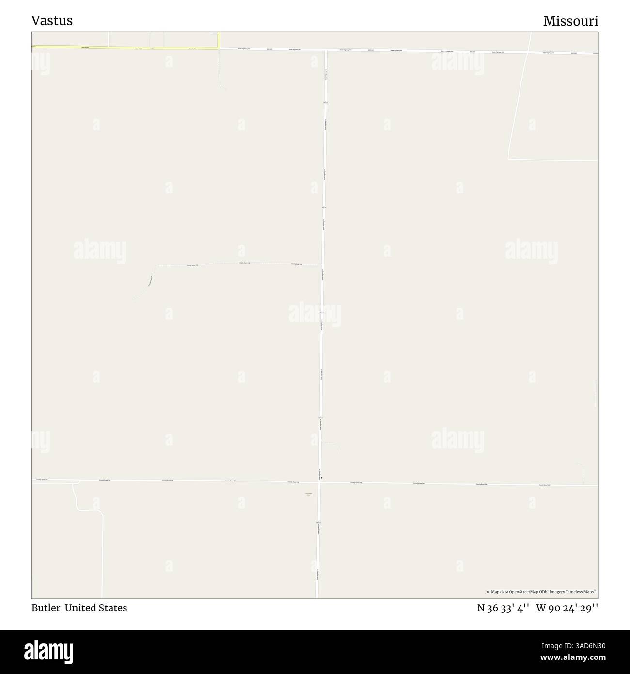 Vastus, Butler, United States, Missouri, N 36 33' 4''', W 90 24' 29 ...